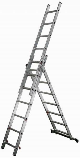 Merdevine aluminijumske profesionalne 3x11 3,39/8,18 m MAXMARA BiH - atest